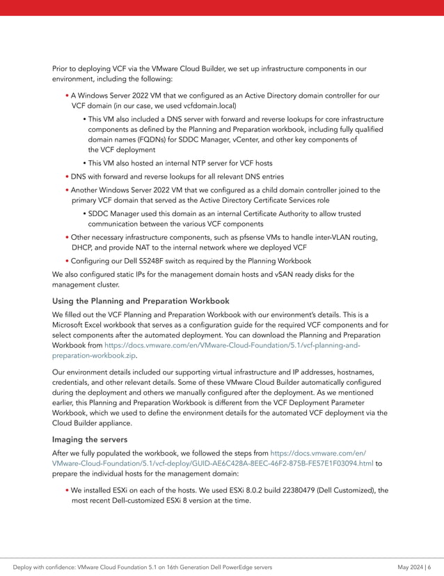 Deploy with confidence: VMware Cloud Foundation 5.1 on next gen Dell PowerEdge servers | PDF