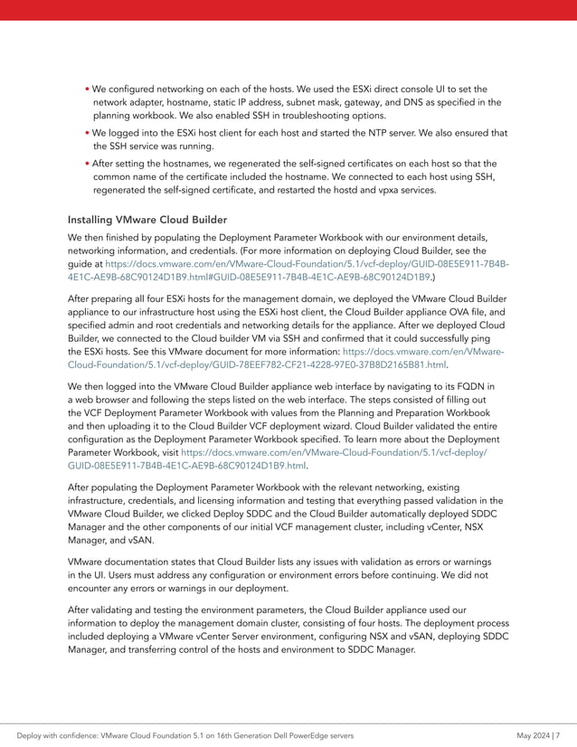 Deploy with confidence: VMware Cloud Foundation 5.1 on next gen Dell PowerEdge servers | PDF