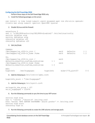 Consolidating Oracle database servers on the Dell PowerEdge R930 | PDF