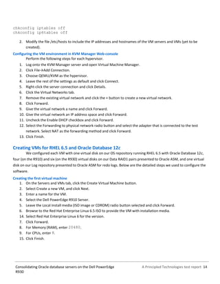 Consolidating Oracle database servers on the Dell PowerEdge R930 | PDF