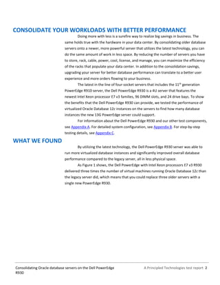 Consolidating Oracle database servers on the Dell PowerEdge R930 | PDF
