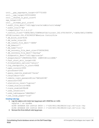 Consolidating Oracle database servers on the Dell PowerEdge R930 | PDF