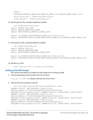 Dell PowerEdge R930 with Oracle: The benefits of upgrading to PCIe storage using SanDisk DAS ...