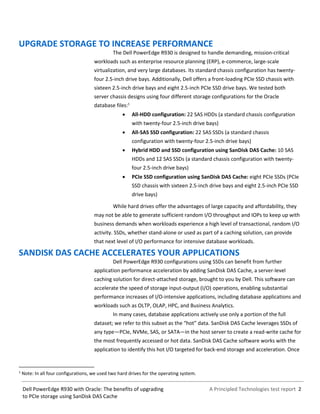 Dell PowerEdge R930 with Oracle: The benefits of upgrading to PCIe storage using SanDisk DAS ...