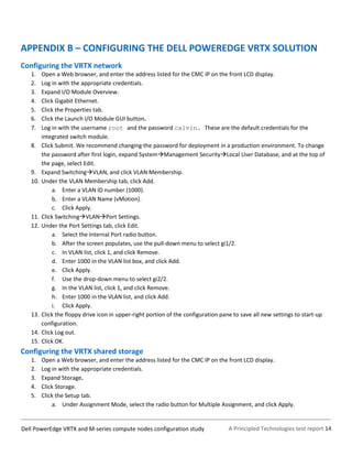 Dell PowerEdge VRTX and M-series compute nodes configuration study | PDF