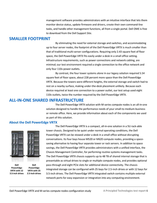 Dell PowerEdge VRTX and M-series compute nodes configuration study | PDF