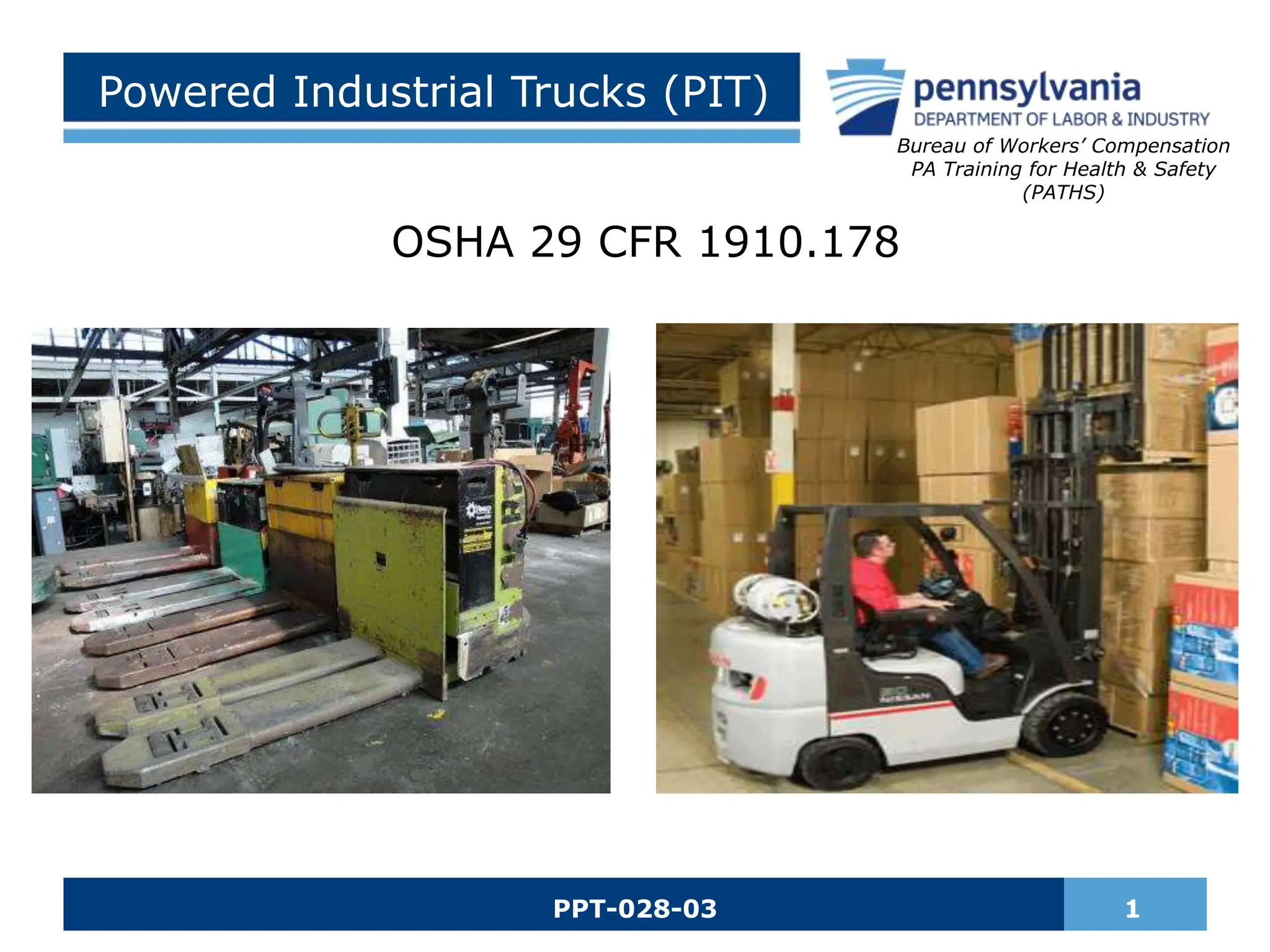 Powered Industrial Trucks Safety Training. | PPTX