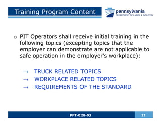 Powered Industrial Trucks Safety Training. | PPTX