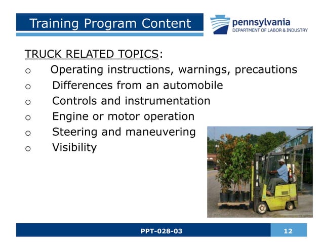 Powered Industrial Trucks Safety Training. | PPTX | Commercial Trucks ...