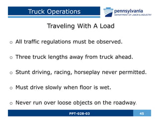 Powered Industrial Trucks Safety Training. | PPTX