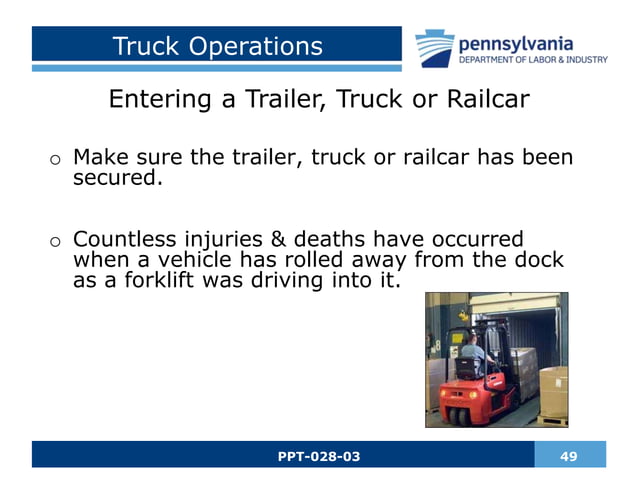 Powered Industrial Trucks Safety Training. | PPTX | Commercial Trucks ...