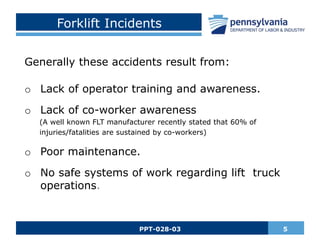 Powered Industrial Trucks Safety Training. | PPTX