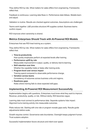 AI-Powered ROI Measurement for Training: What Enterprises Can Measure ...