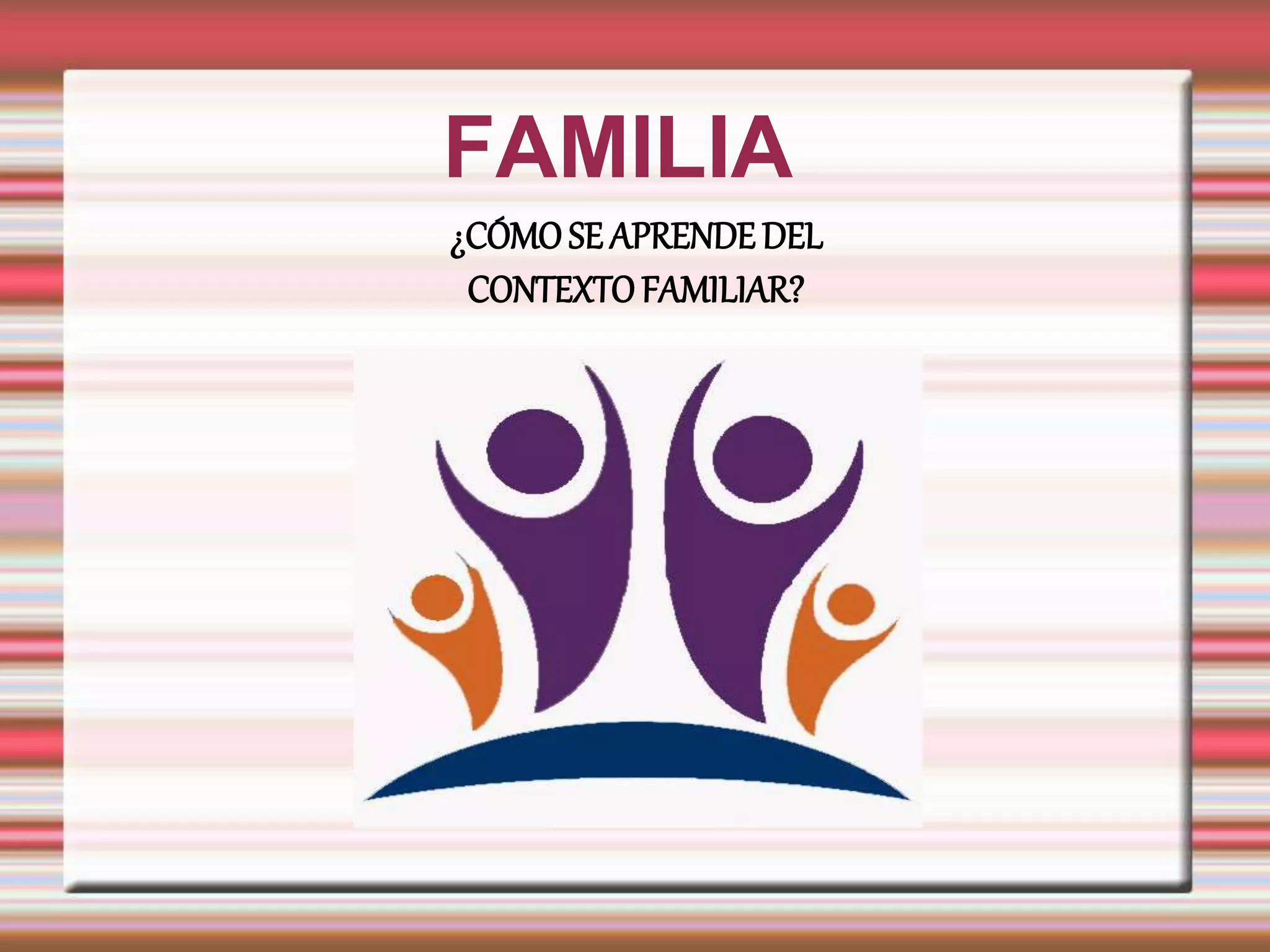 FAMILIA:¿como se aprende del contexto familiar? | PPT