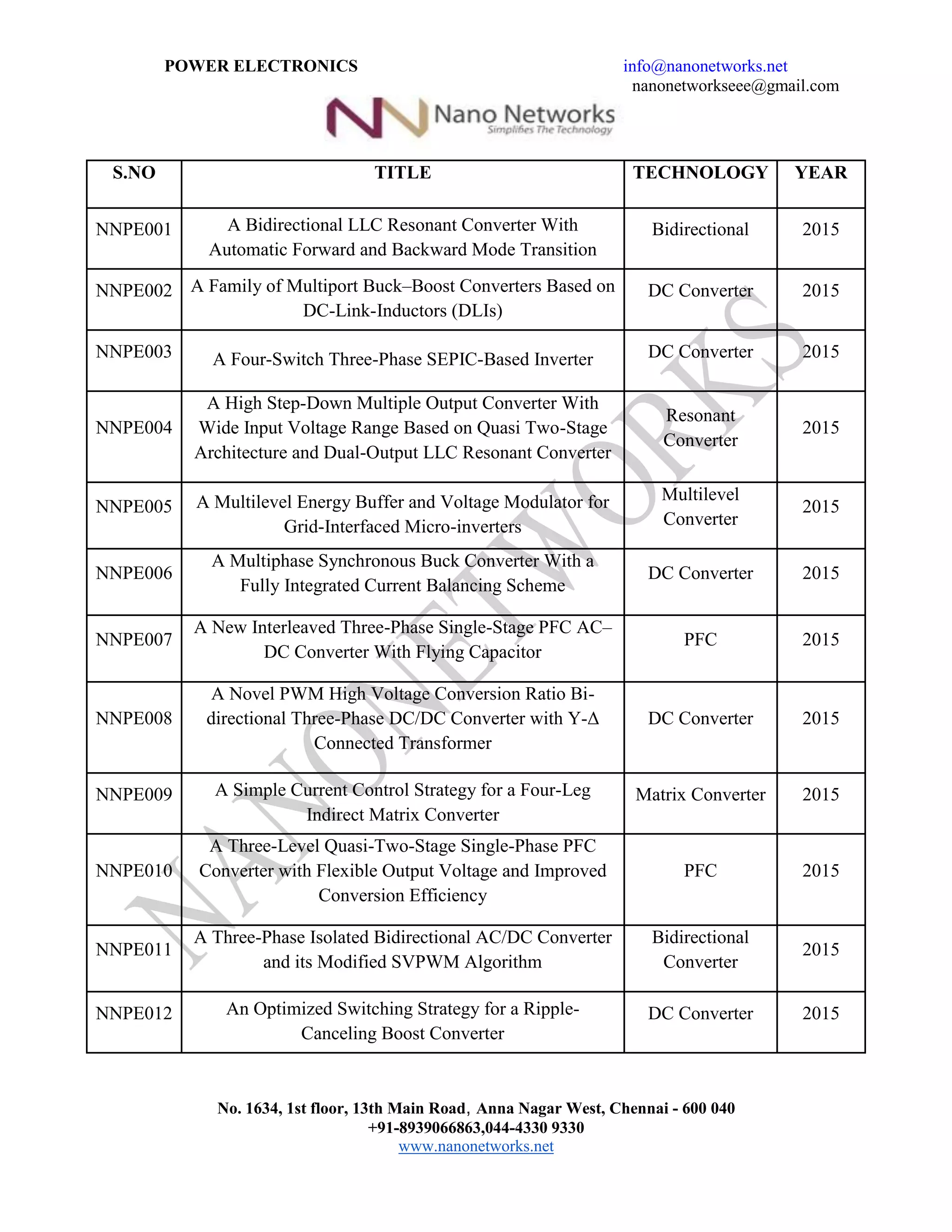 Power electronics IEEE titles 2015-2016 | PDF