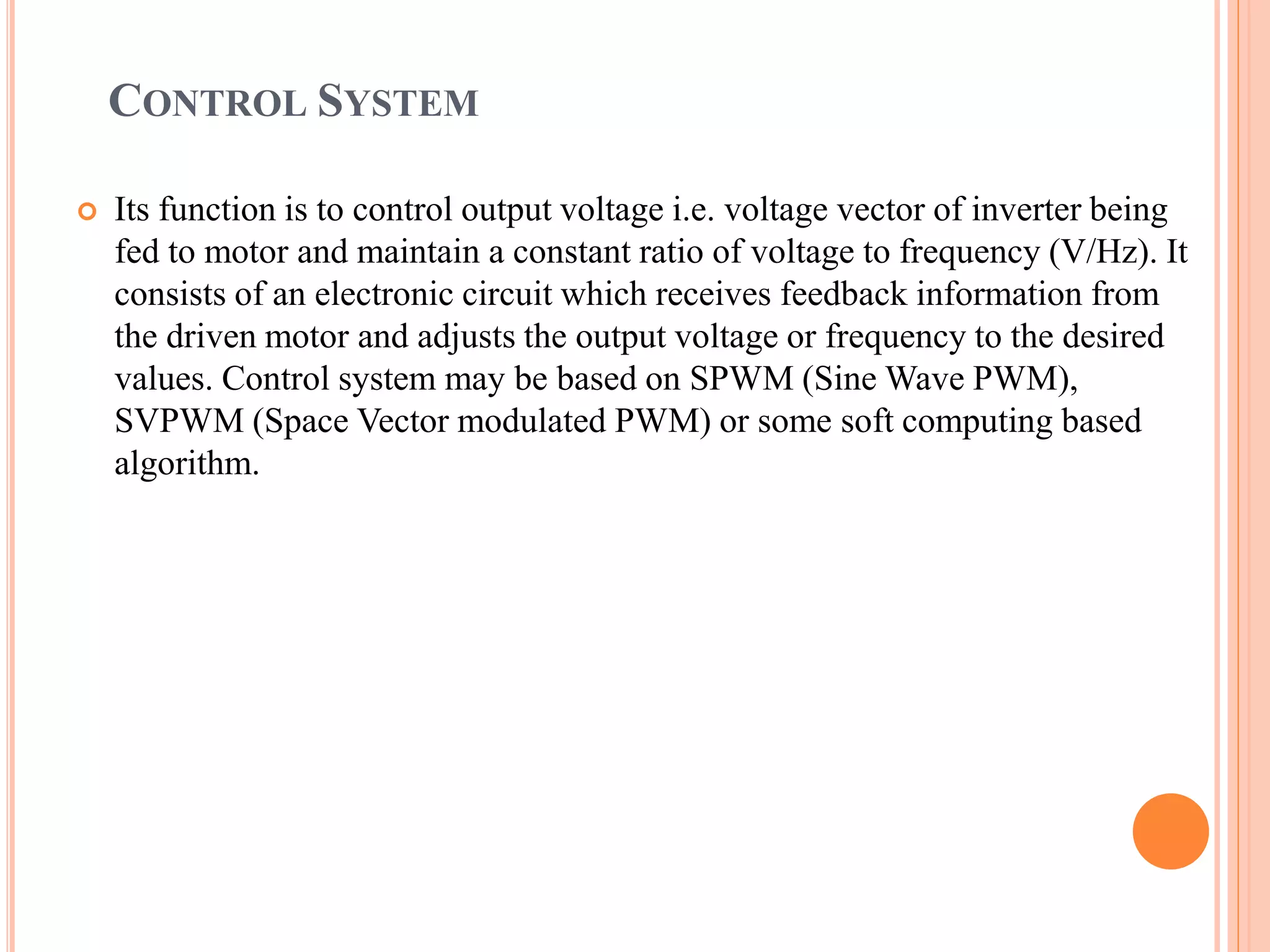 Braking and multi-quadrant operation of VSI drives,Cycloconverter based induction motor drive ...