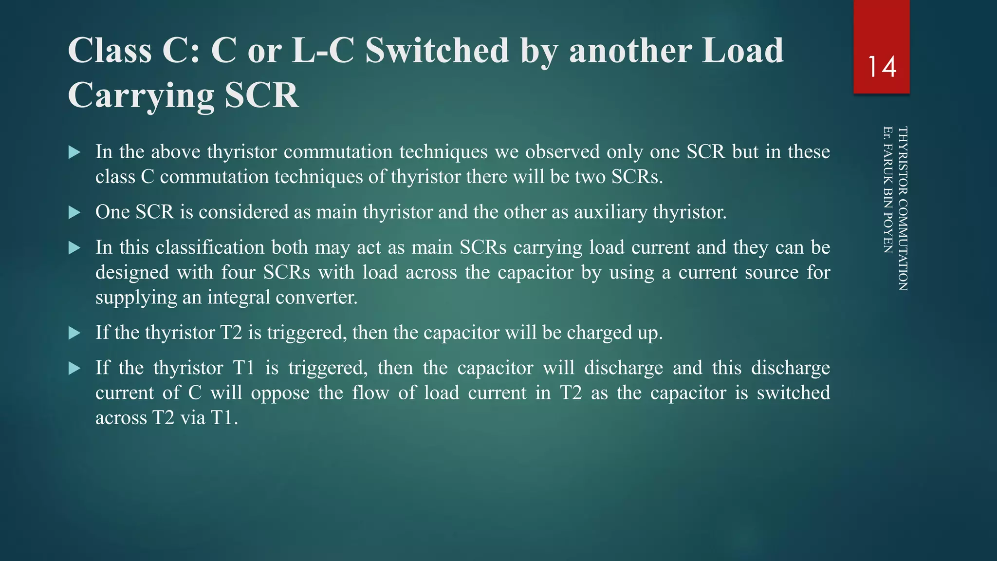 Power Electronics - Thyristor Commutation | PDF