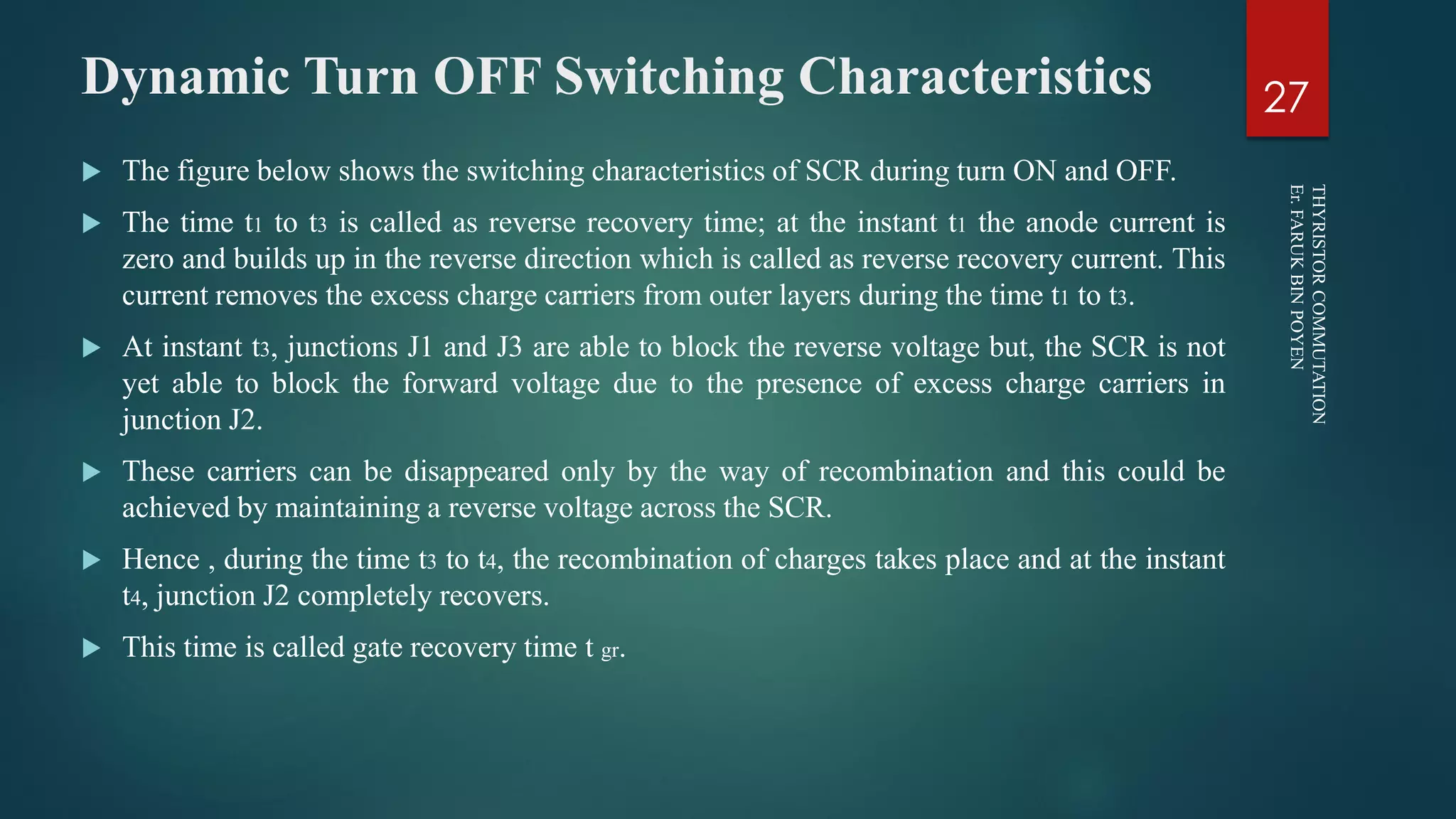 Power Electronics - Thyristor Commutation | PDF