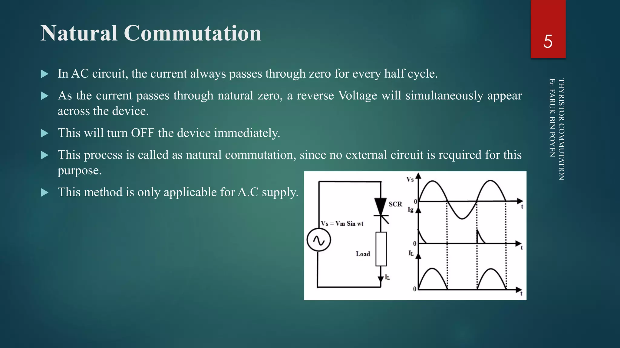 Power Electronics - Thyristor Commutation | PDF