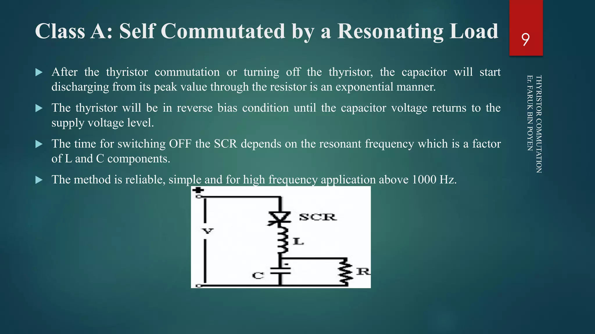 Power Electronics - Thyristor Commutation | PDF