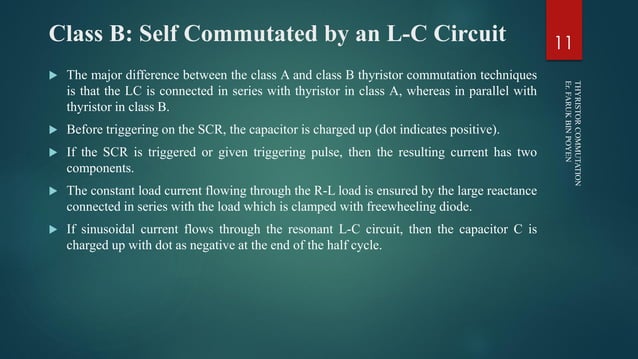 Power Electronics - Thyristor Commutation | PDF