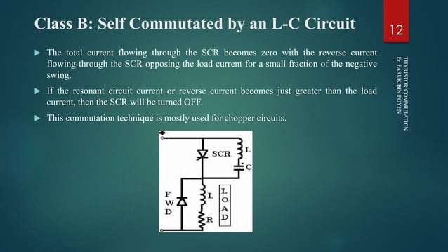Power Electronics - Thyristor Commutation | PDF