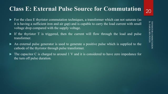 Power Electronics - Thyristor Commutation | PDF