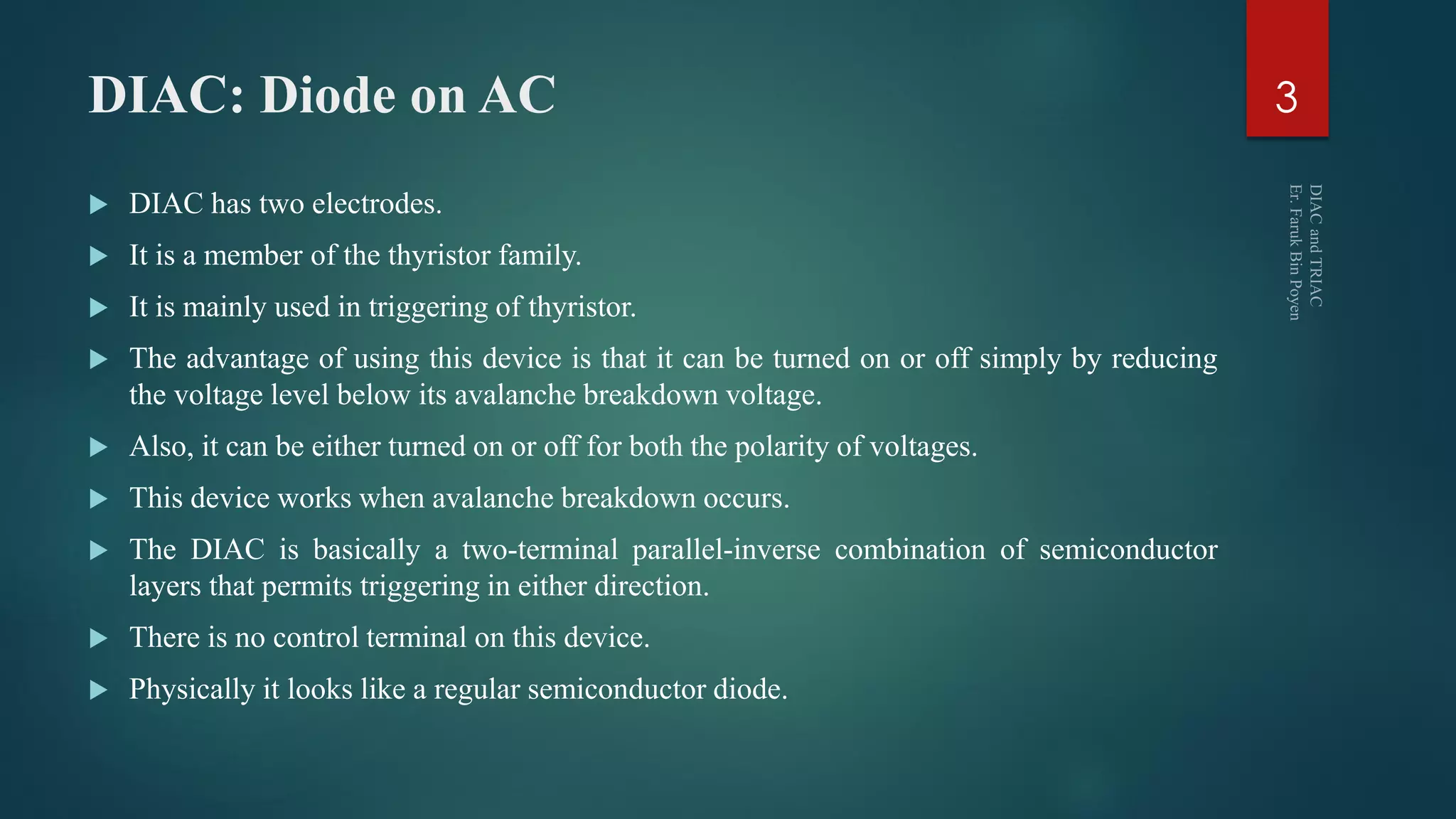Power Electronics - DIAC & TRIAC | PDF