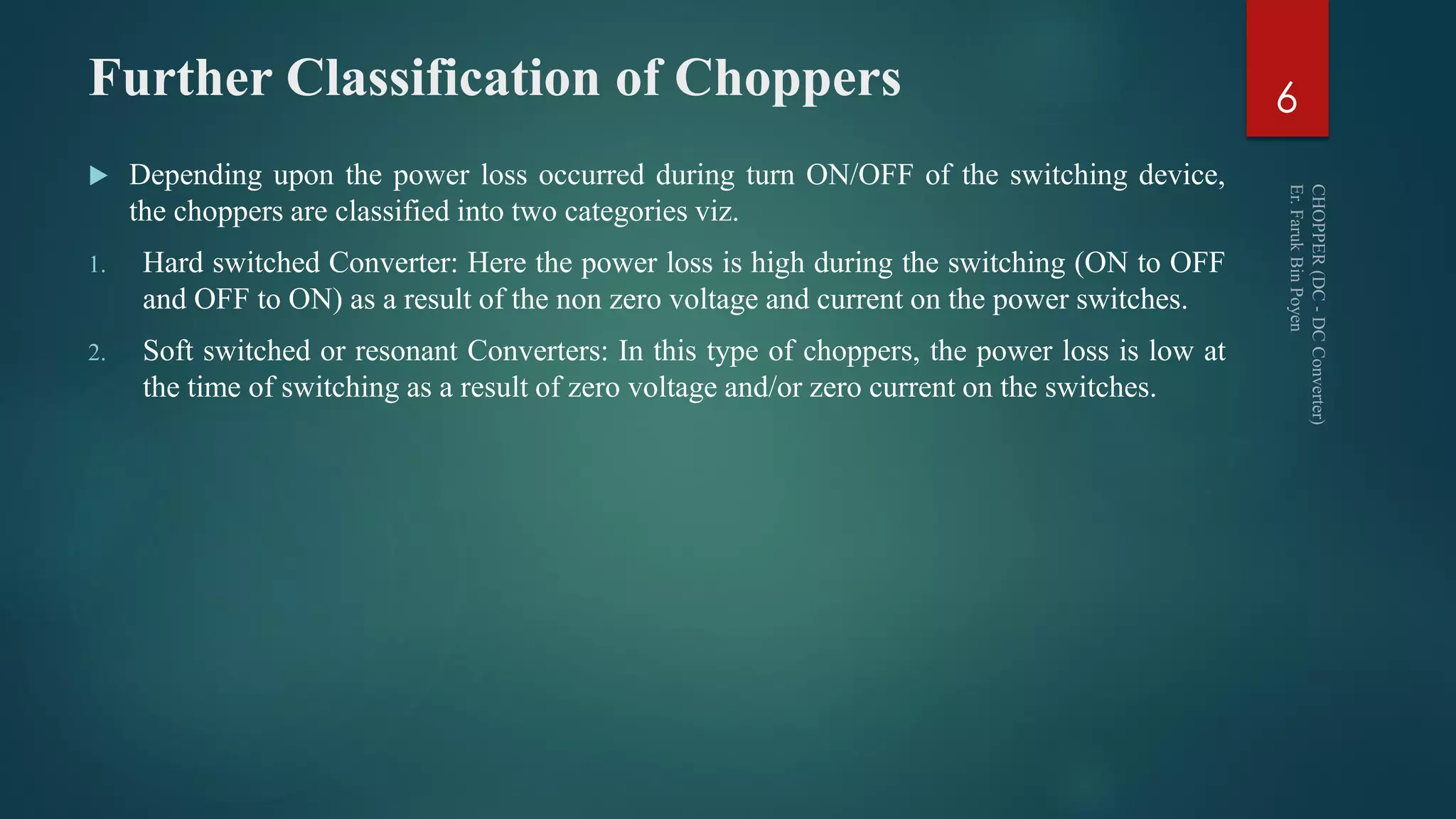 Power Electronics Chopper (dc – dc converter) | PDF