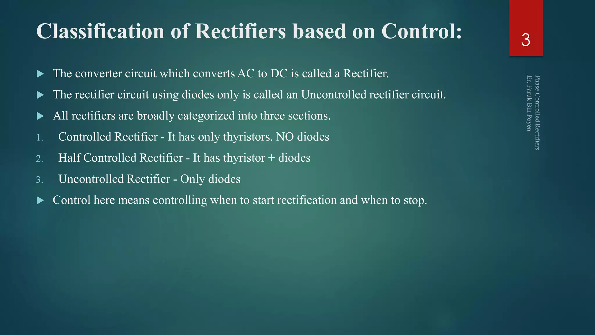 Power electronics Phase Controlled Rectifiers - SCR | PDF