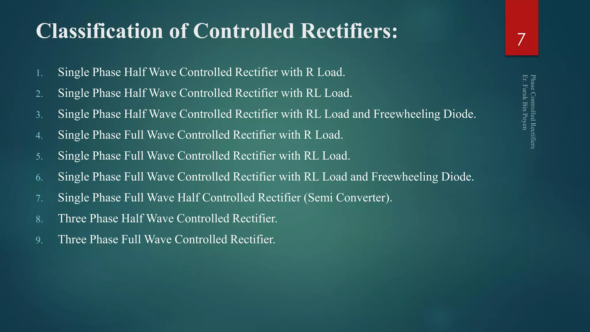 Power electronics Phase Controlled Rectifiers - SCR | PDF