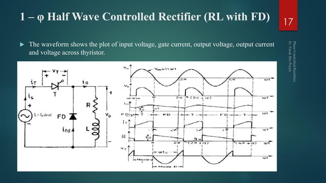 Power electronics Phase Controlled Rectifiers - SCR | PDF