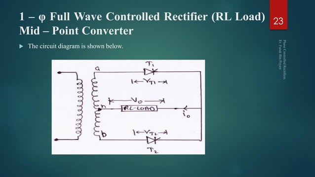 Power electronics Phase Controlled Rectifiers - SCR | PDF