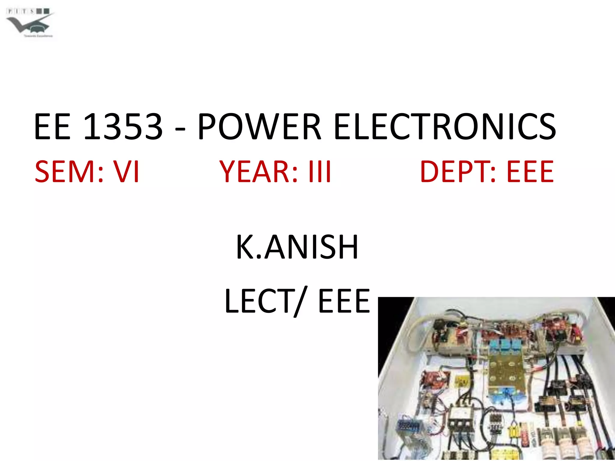 Power electronics (III-EEE) | PPTX
