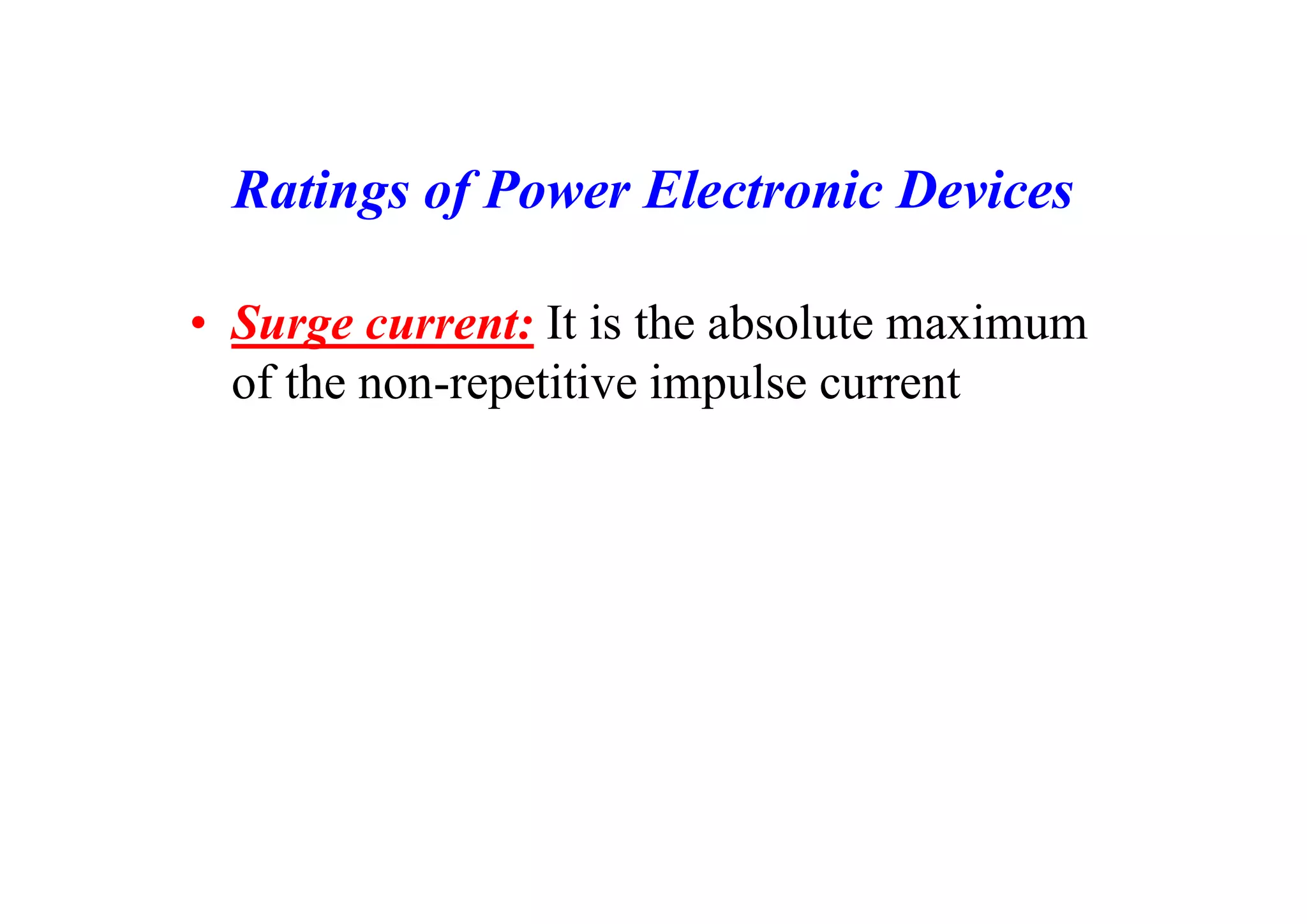 Power electronics devices and their characteristics | PDF