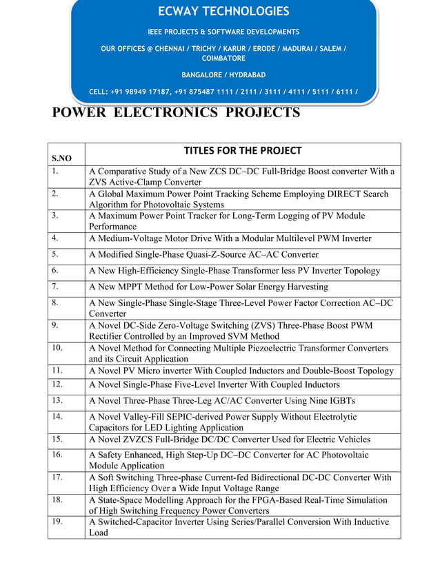 Power electronics ieee 2012 2013 | PDF