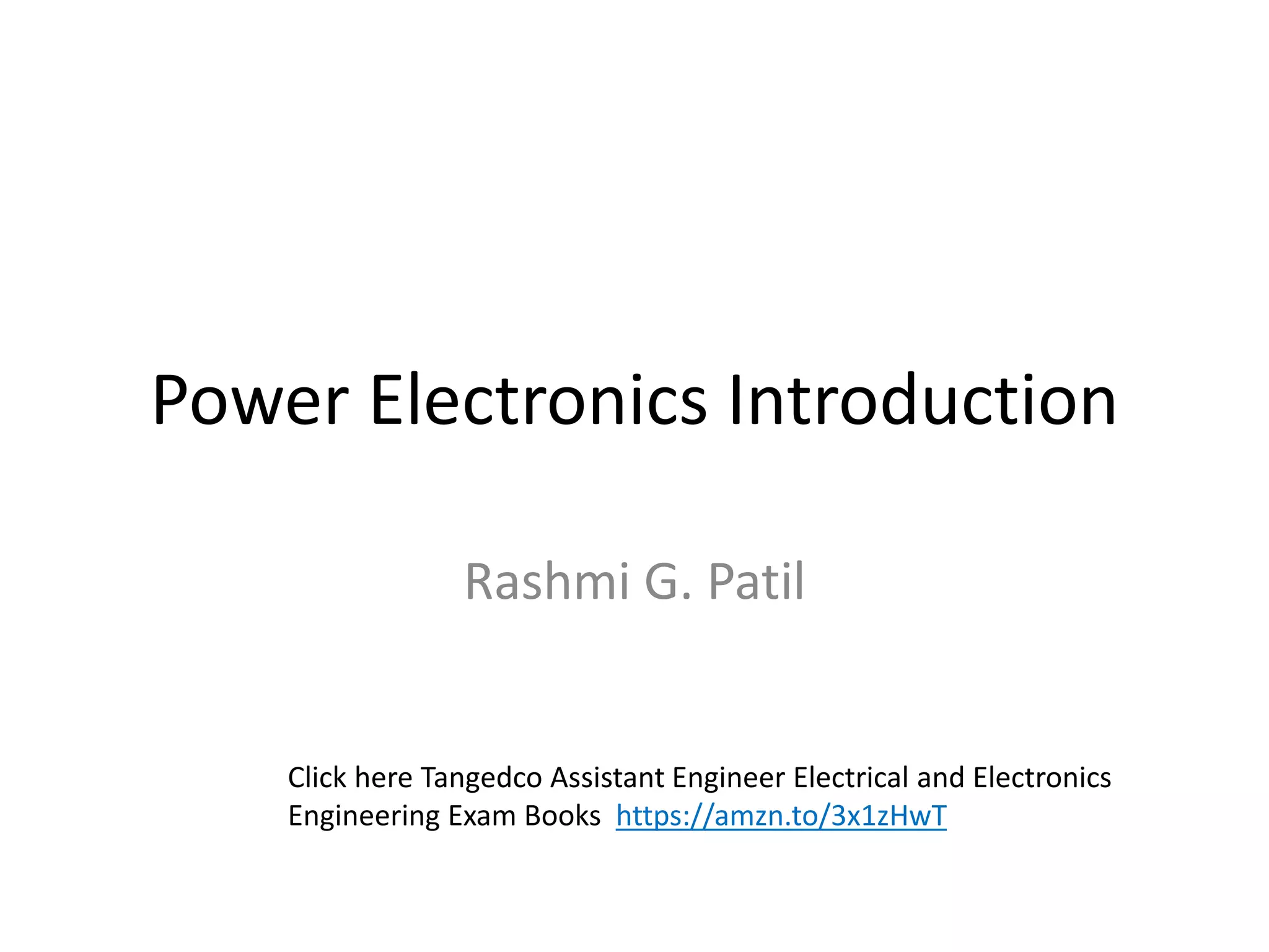 Power electronics introduction | PPT