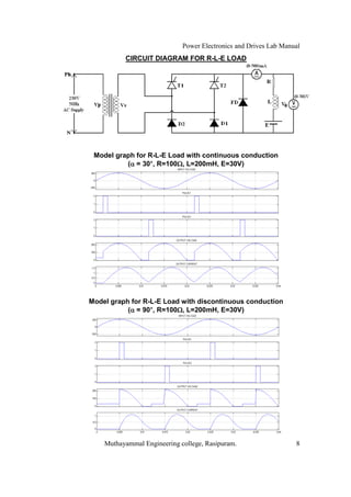 Power Electronics Lab Manual ME PED | PDF