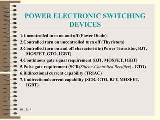 Power electronics overview | PPT