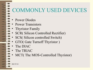 Power electronics overview | PPT