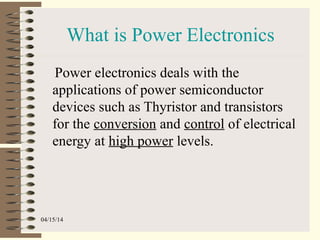 Power electronics overview | PPT