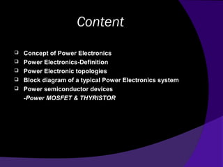 Power electronics & power electronic system | PPT