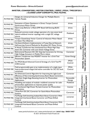 Pantech Power electronics projects 2017 18 | PDF