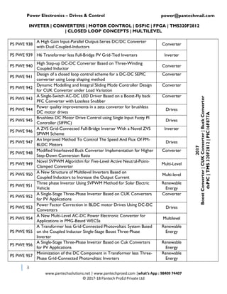 Pantech Power electronics projects 2017 18 | PDF