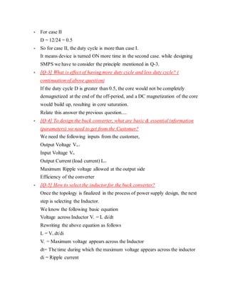 INTERVIEW QUESTIONS ON POWER ELECTRONICS BY RAJ | DOCX