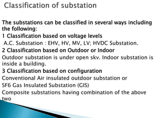 Types Of Substations | PPTX