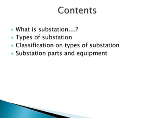 Types Of Substations | PPTX