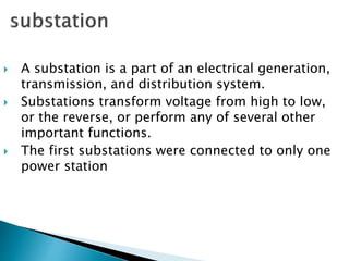 Types Of Substations | PPTX
