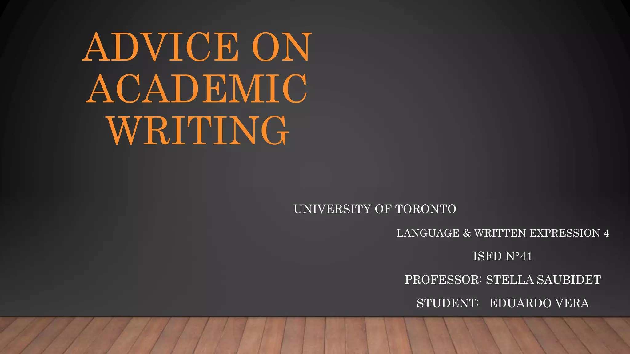 UNIVERSITY OF TORONTO- Writing courses | PPT