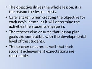 Power point element of lesson plan | PPTX | Educational Assessment ...